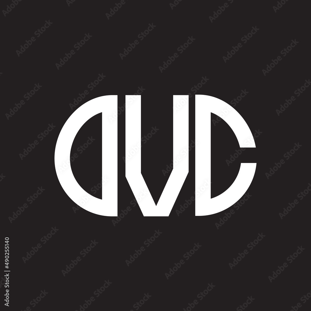OVC letter logo design on black background. OVC creative initials ...