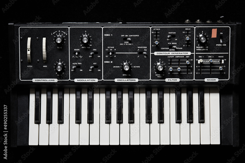 1980's Analog Synthesizer Musical Instrument Stock Photo | Adobe Stock