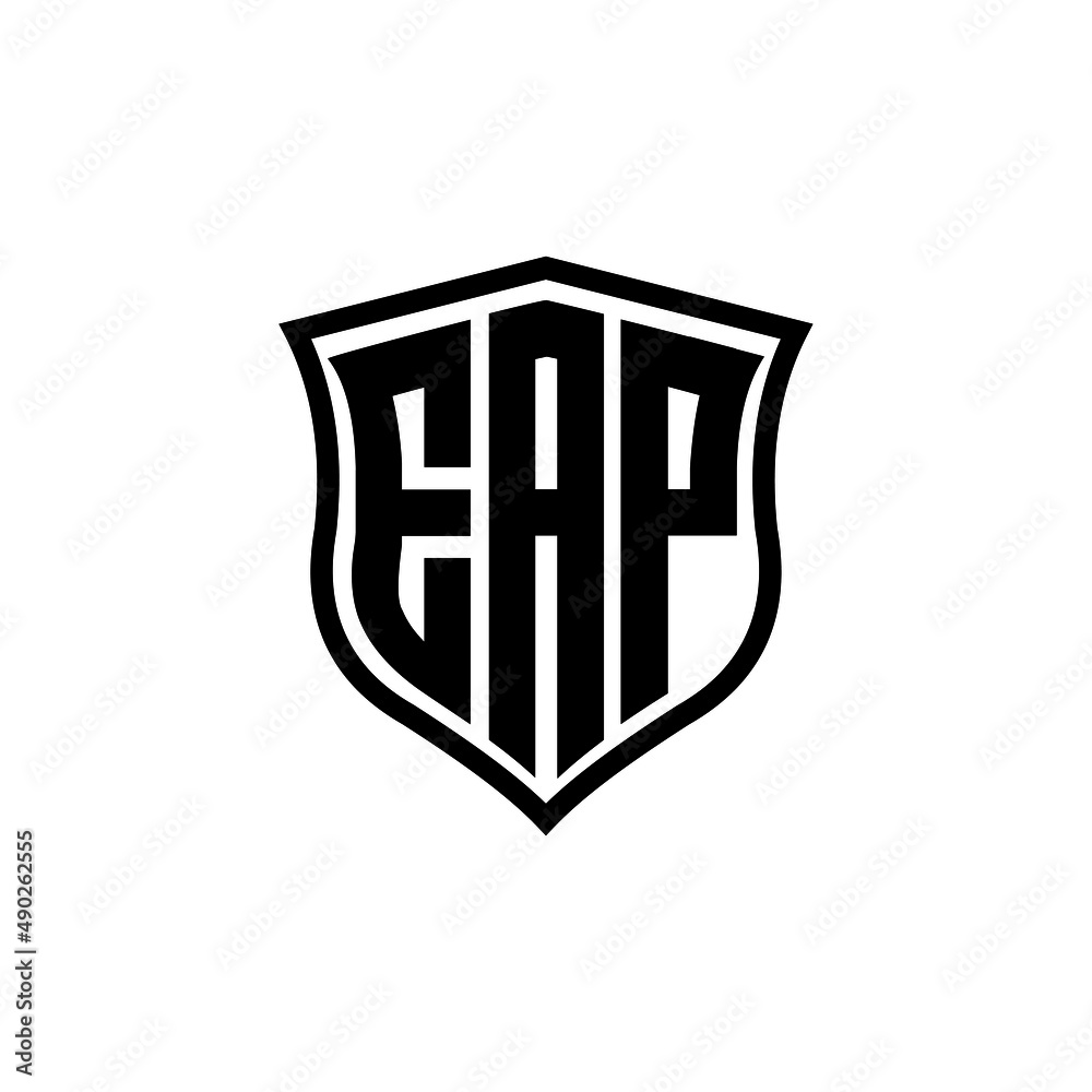 EAP letter logo design with white background in illustrator, vector ...