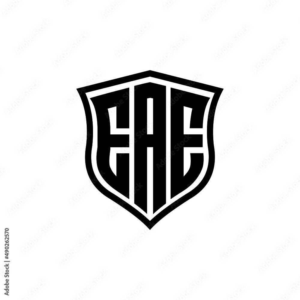 EAE letter logo design with white background in illustrator, vector ...