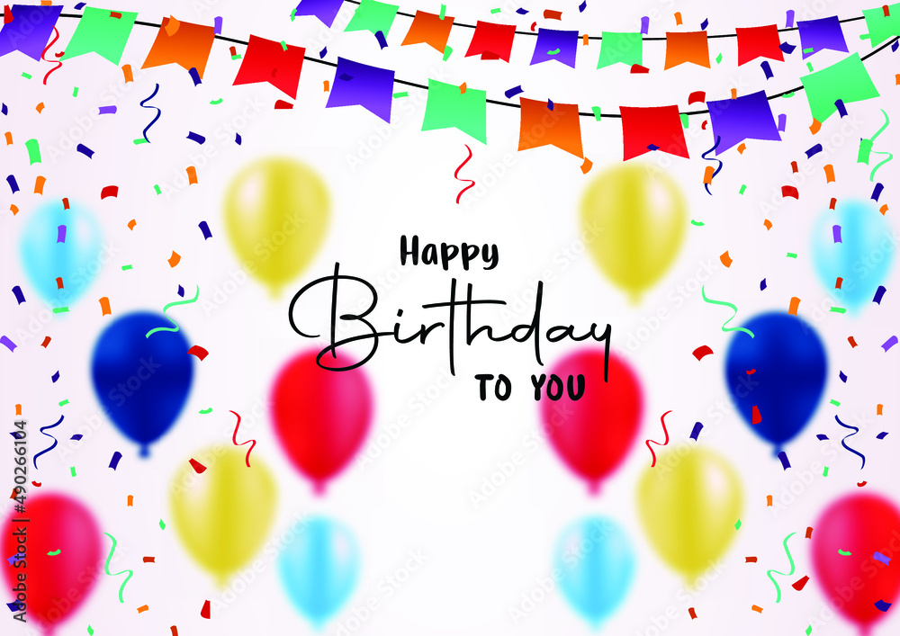 Realistic Birthday background Stock Vector | Adobe Stock