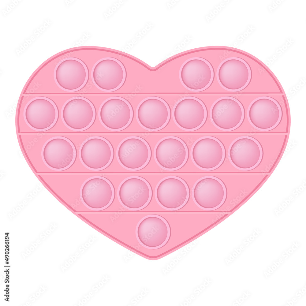 Pop it soft pink heart for a Valentines day as a fashionable silicon ...