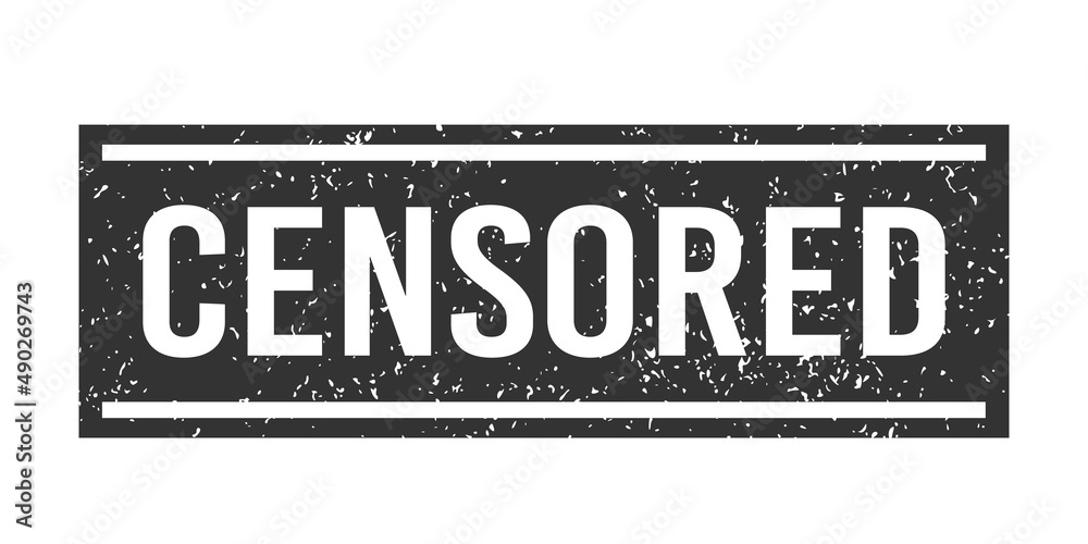 Grunge black censored word rubber stamp. Censor control security sign ...