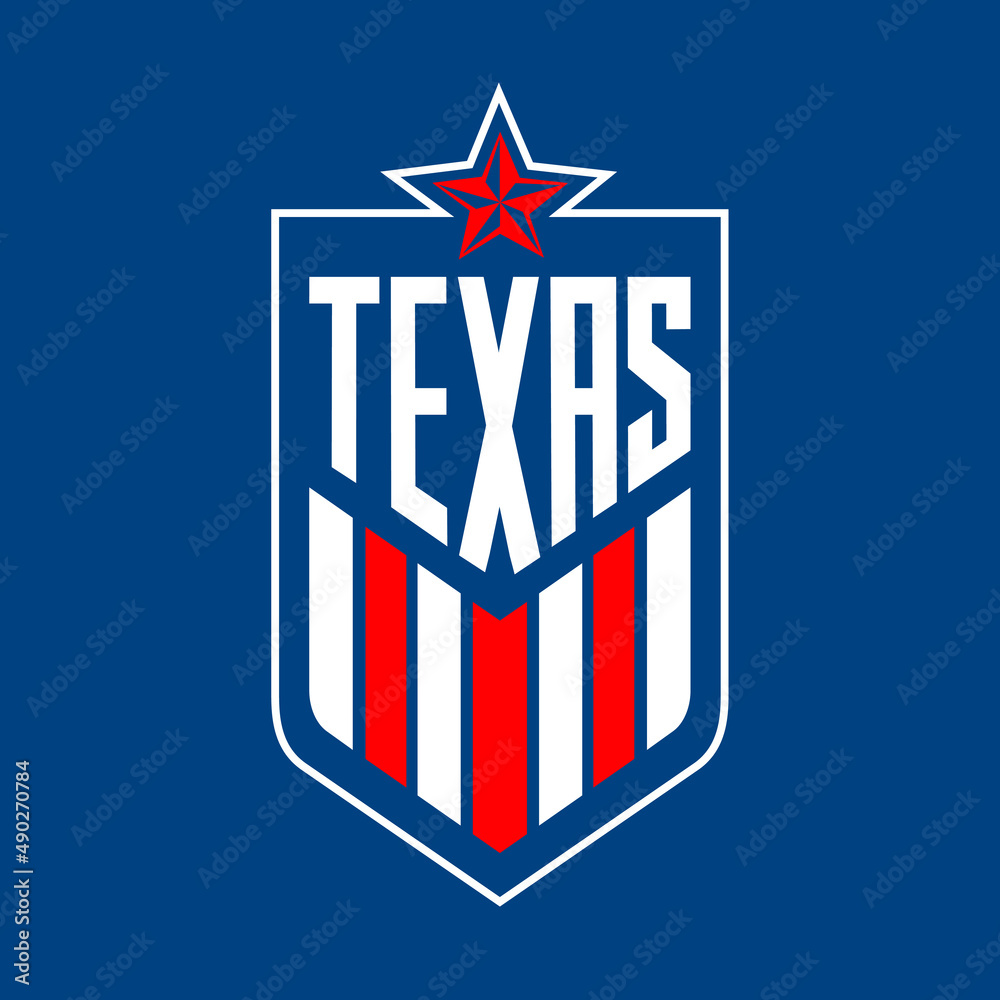 Sports team Texas, USA. Alternative logo or icon. Badge for t-shirt ...