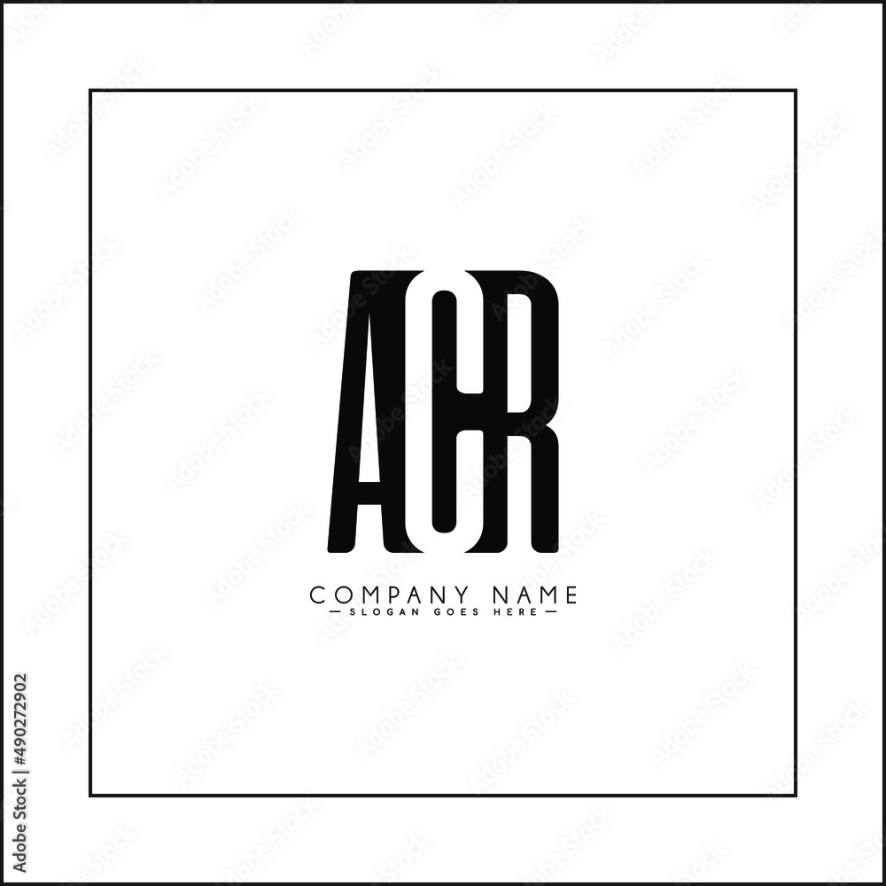 Initial Letter ACR Logo - Simple Monogram Logo for Initials A, C and R ...
