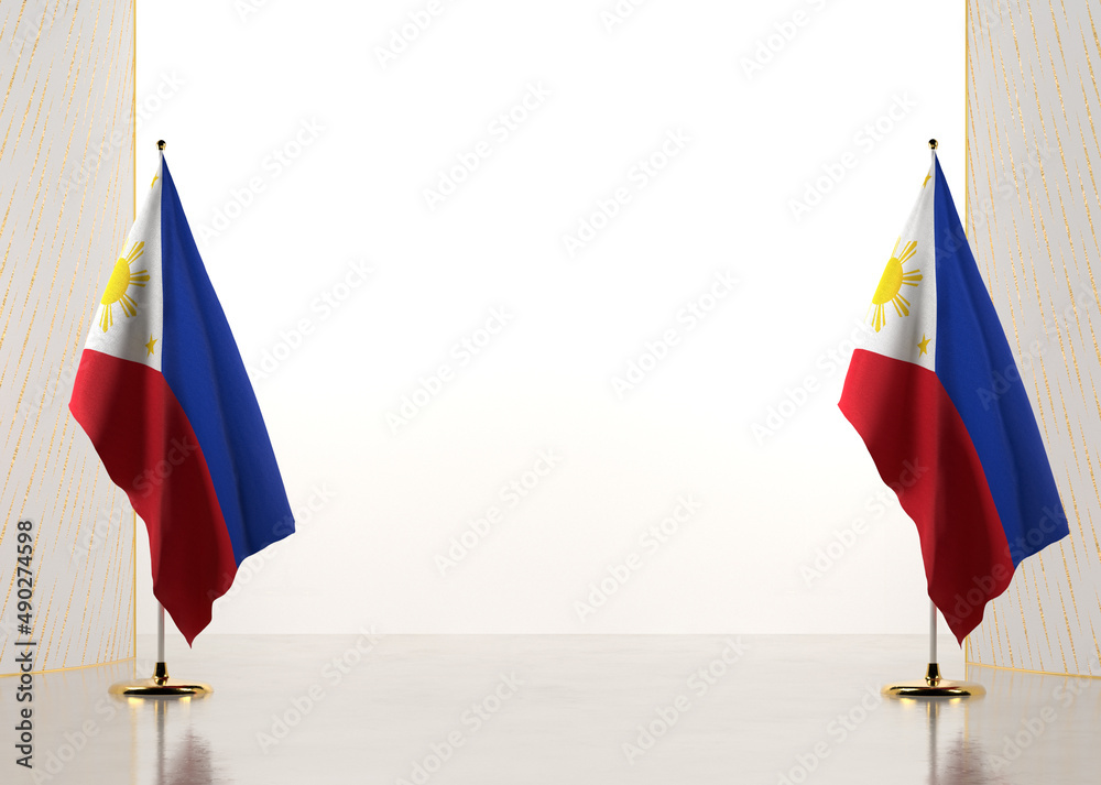 Horizontal frame and border with Philippines flag Stock Illustration ...