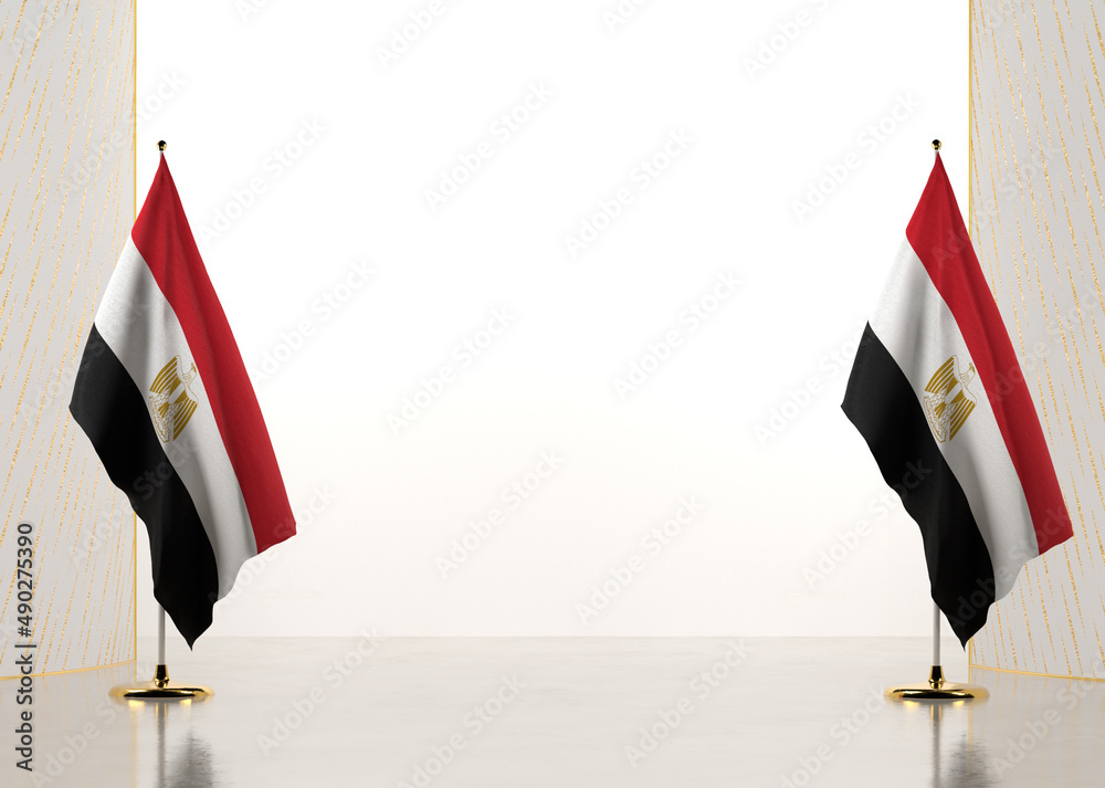 Horizontal frame and border with Egypt flag Stock Illustration | Adobe ...