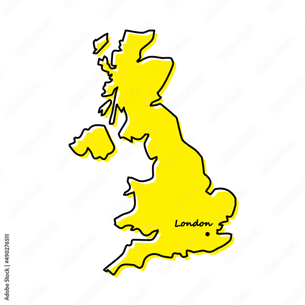 Simple Map Of England Outline