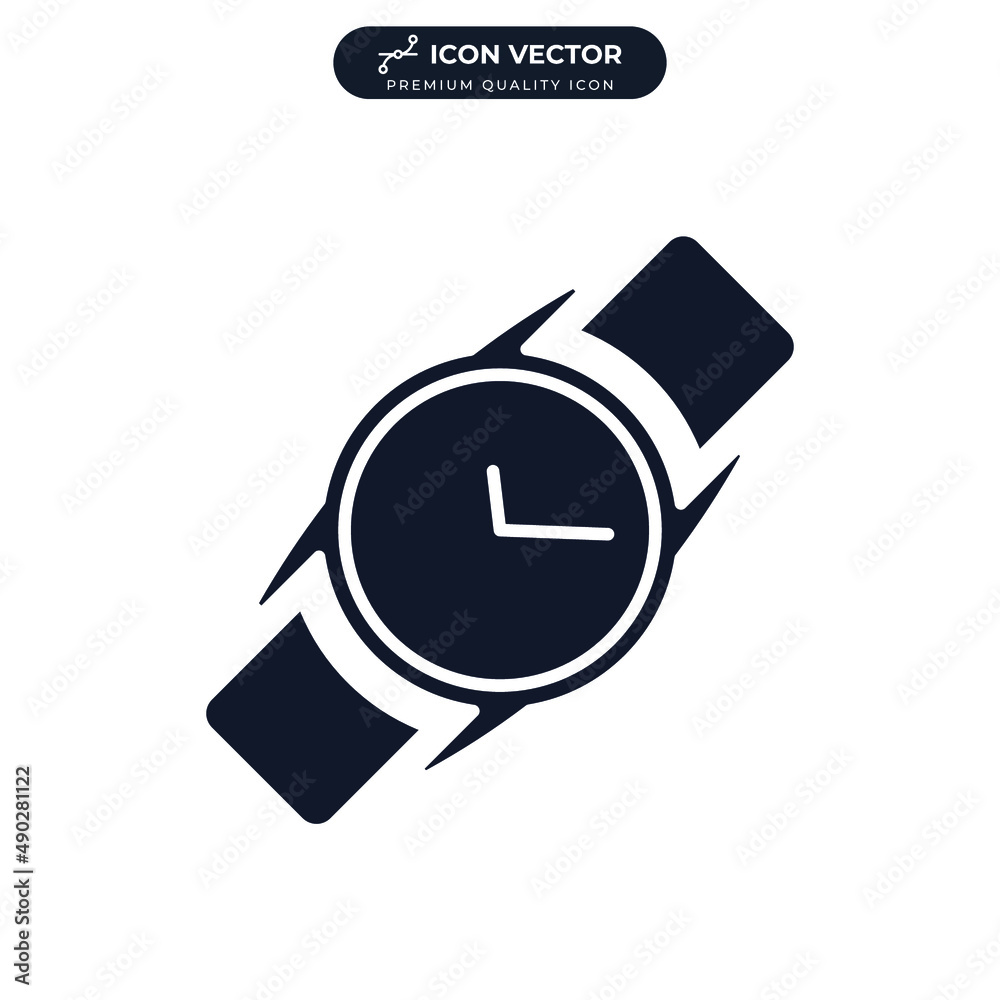 classic wrist watch icon symbol template for graphic and web design ...