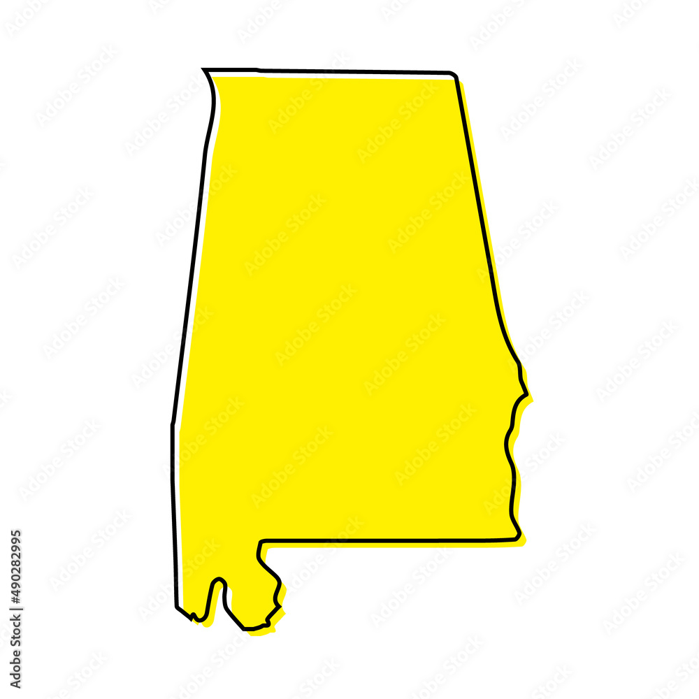 alabama outline map