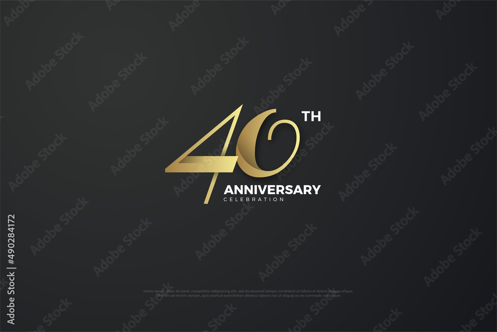 40th anniversary background Stock Vector | Adobe Stock