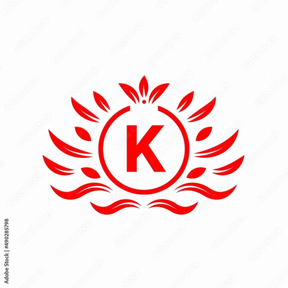 Luxury logo. Alphabet k logo design with luxury logo shape. Luxury k ...