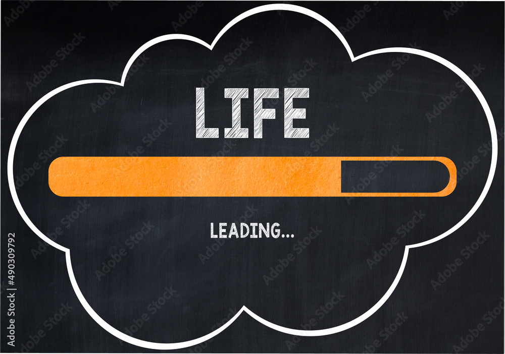 Life on Chalkboard Concept,loading bar background,blackboard background ...