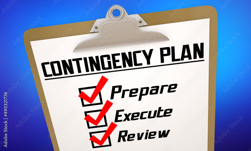 Contingency Plan Checklist Change Course Prepare Execute Review ...