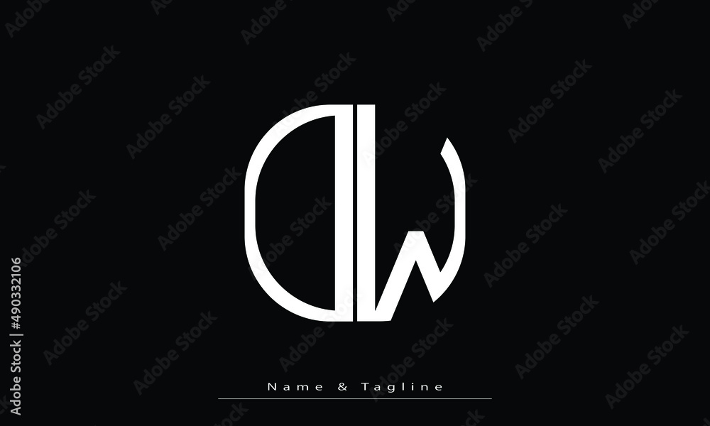 Alphabet letters Initials Monogram logo DW , WD Stock Vector | Adobe Stock