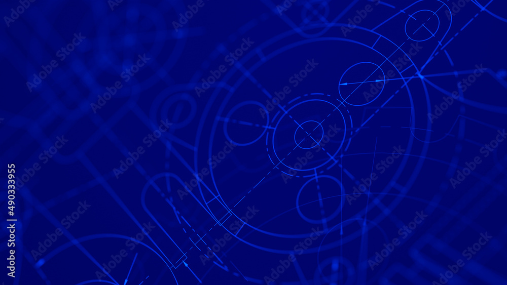Blueprints engineer technician design drawing mechanical gear ...