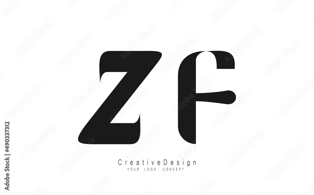 ZF Letter logo design emblem Vector Icon, emblem With White background ...