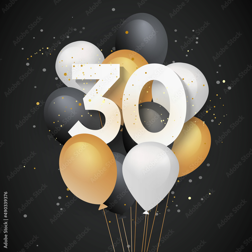 30th birthday balloons store