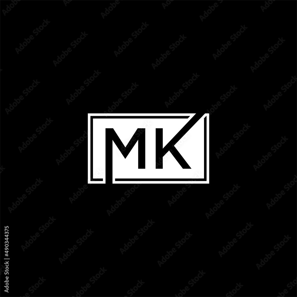Letter MK logo design luxury premium icon Stock Vector | Adobe Stock