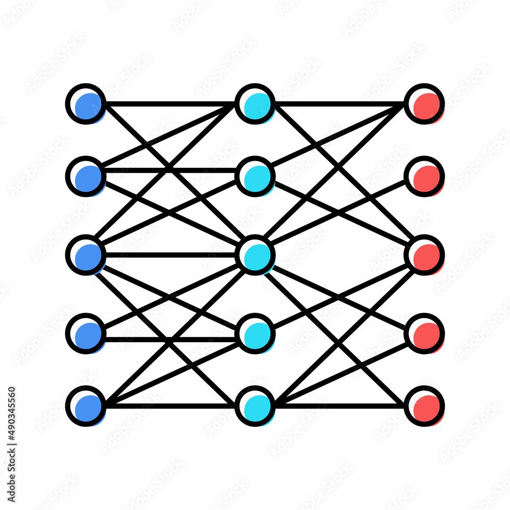 multilayer neural network color icon vector illustration Stock Vector ... multilayer neural network color icon vector illustration Stock Vector ...