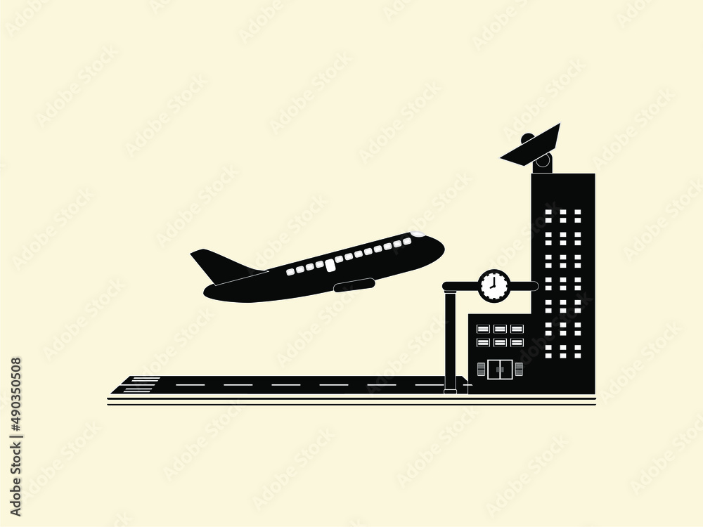 airport vector illustration, perfect for brochures, posters, logos ...