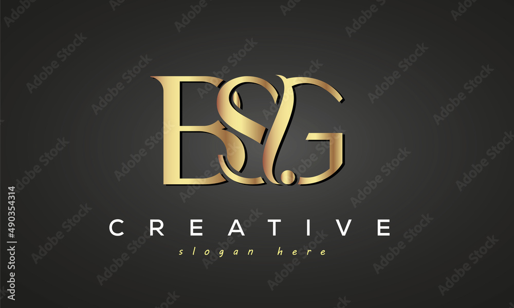 BSG creative luxury logo design Stock Vector | Adobe Stock