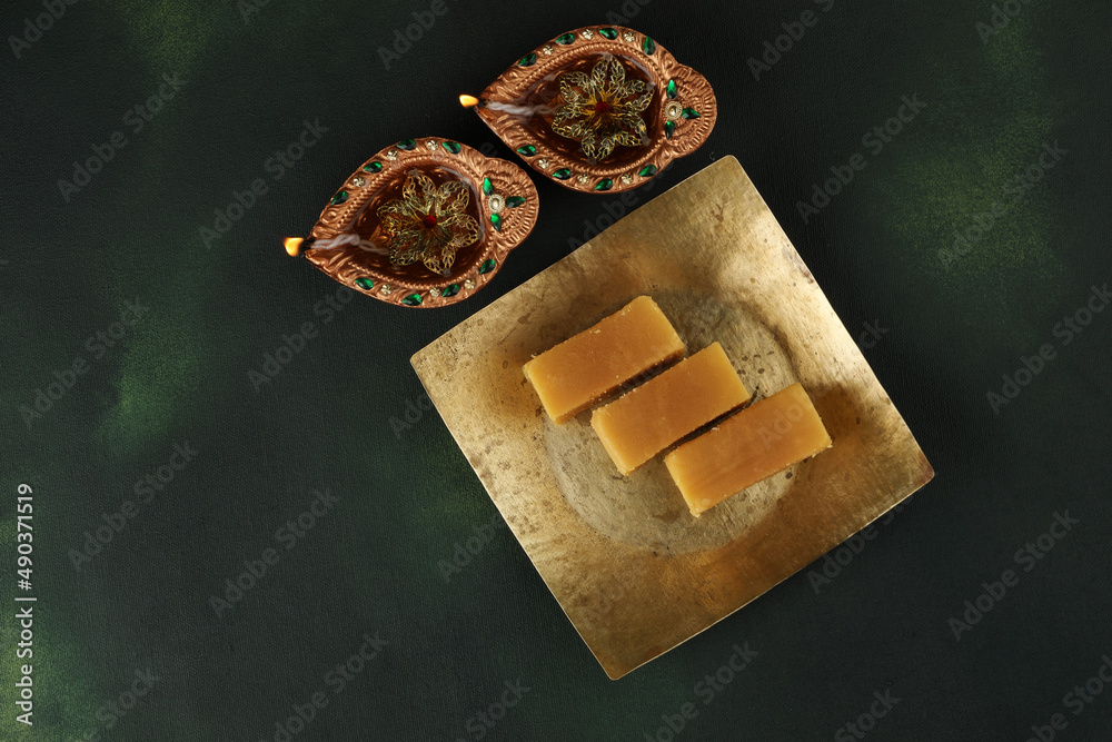 Mysore pak, a traditional, popular, and delicious sweet dish native to ...