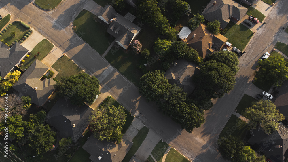 birds eye view, neighborhood Stock Photo | Adobe Stock