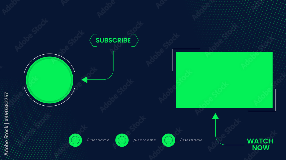 Youtube End Screen Template. Youtube Video Template, background, Outro ...