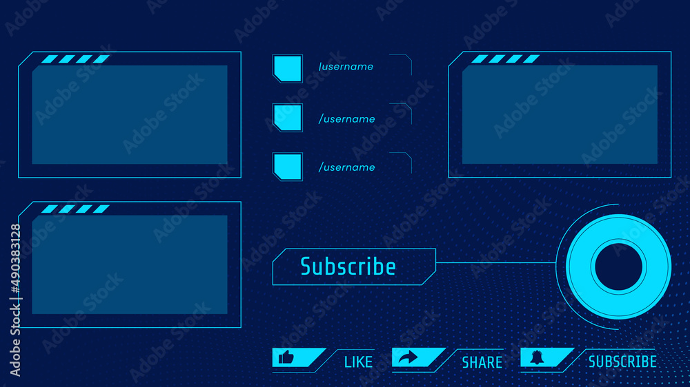 Youtube End Screen Template. Youtube Video Template, background, Outro ...