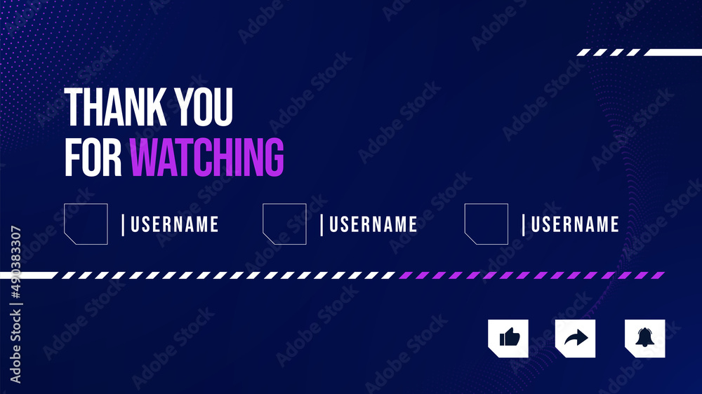 Youtube End Screen Template. Youtube Video Template, background, Outro ...