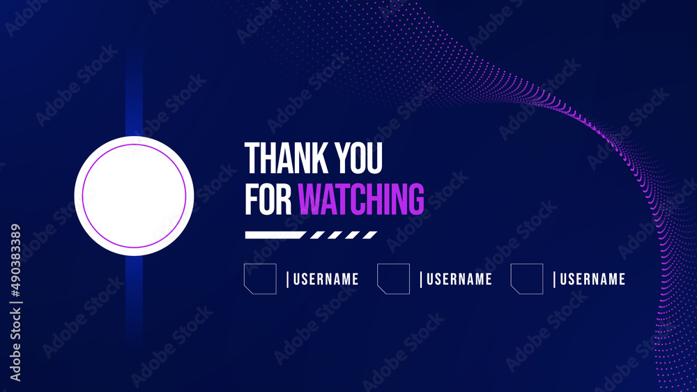 Youtube End Screen Template. Youtube Video Template, background, Outro ...