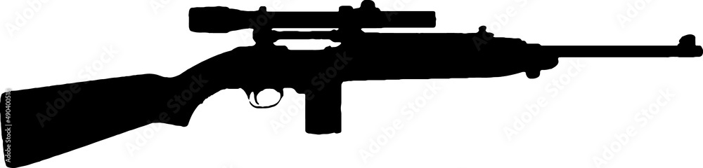 m1 carbine EPS, m1 carbine Silhouette, m1 carbine Vector, m1 carbine ...