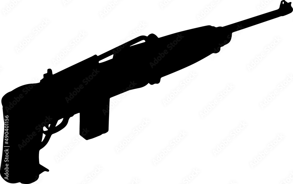 m1 carbine EPS, m1 carbine Silhouette, m1 carbine Vector, m1 carbine ...