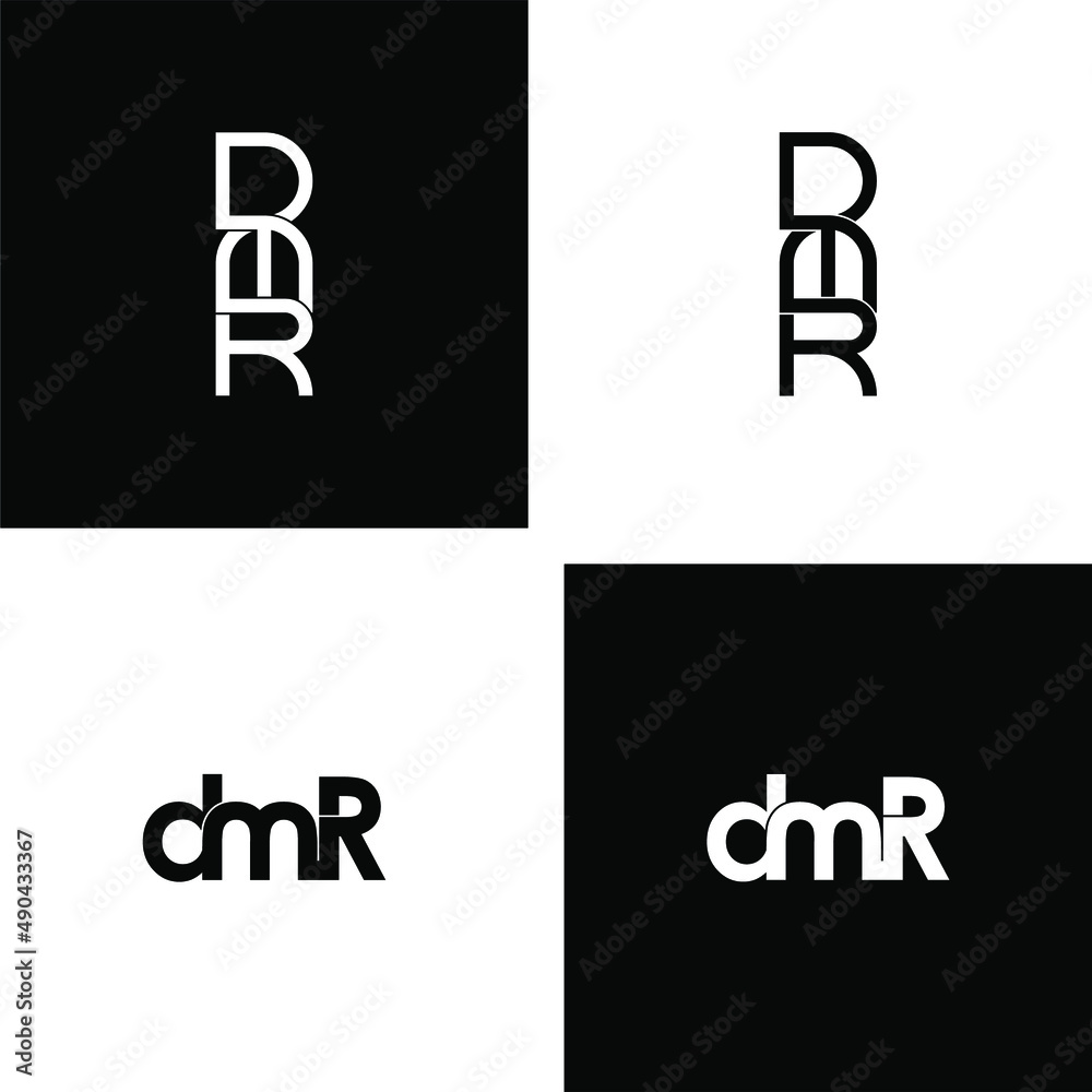 dmr letter original monogram logo design set Stock Vector | Adobe Stock