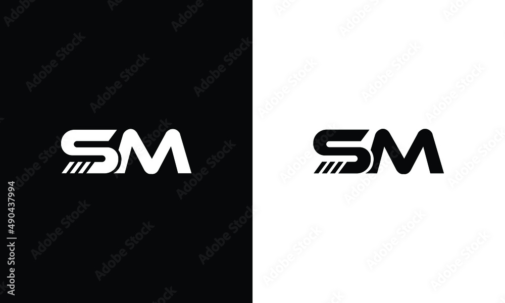SM initial letters monogram logo Stock Vector | Adobe Stock