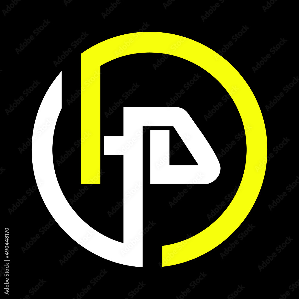 HD letter logo design on black background Initial Monogram Letter HD ...