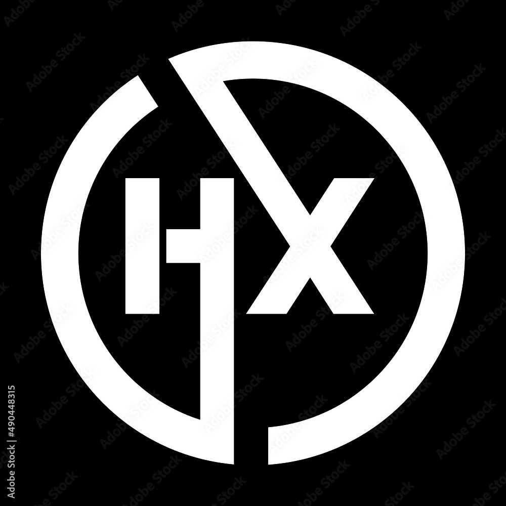 HX letter logo design on black background Initial Monogram Letter HX ...