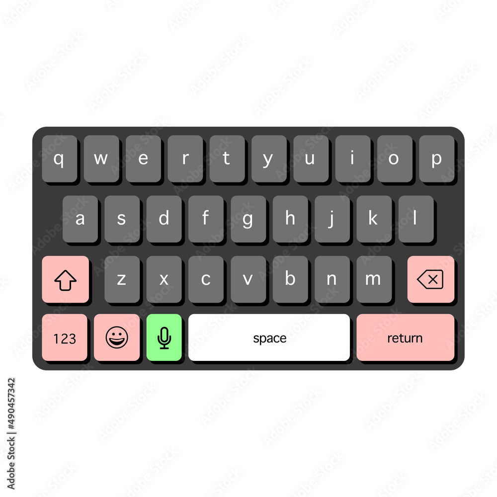 keyboard preview, mobile user interface Stock Vector | Adobe Stock