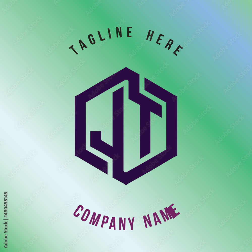 JT lettering logo is simple, easy to understand and authoritative Stock ...