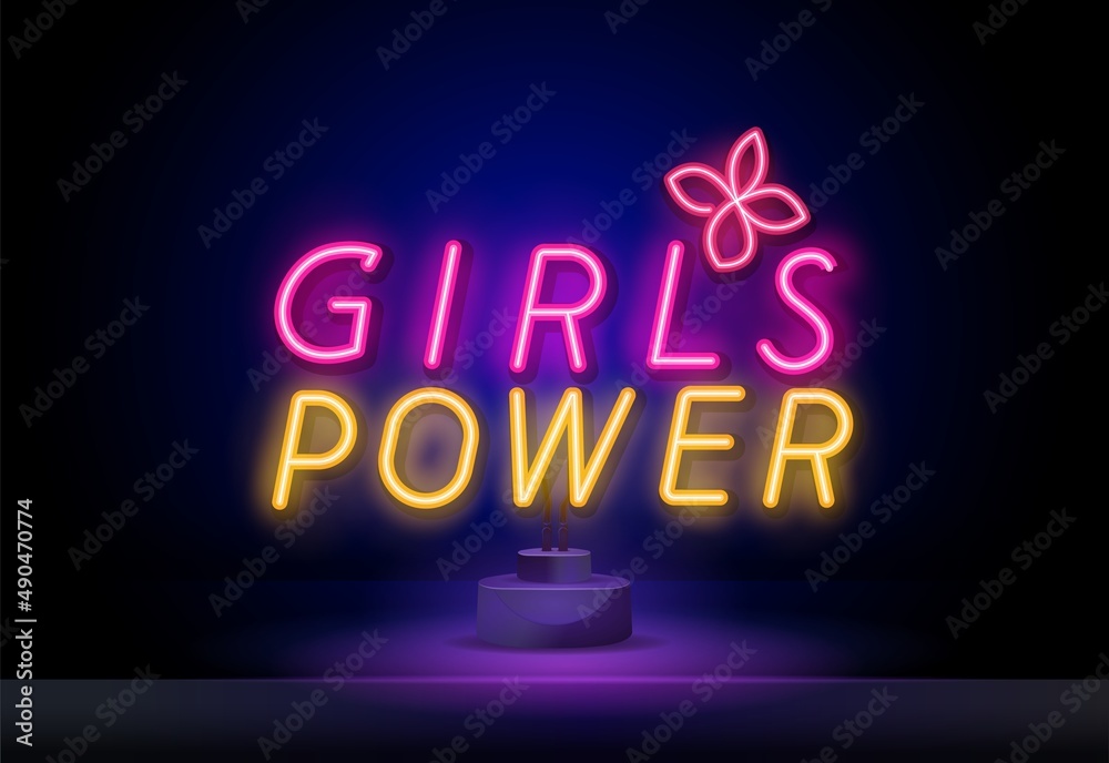 Vector illustration in simple style with hand-lettering phrase girl ...