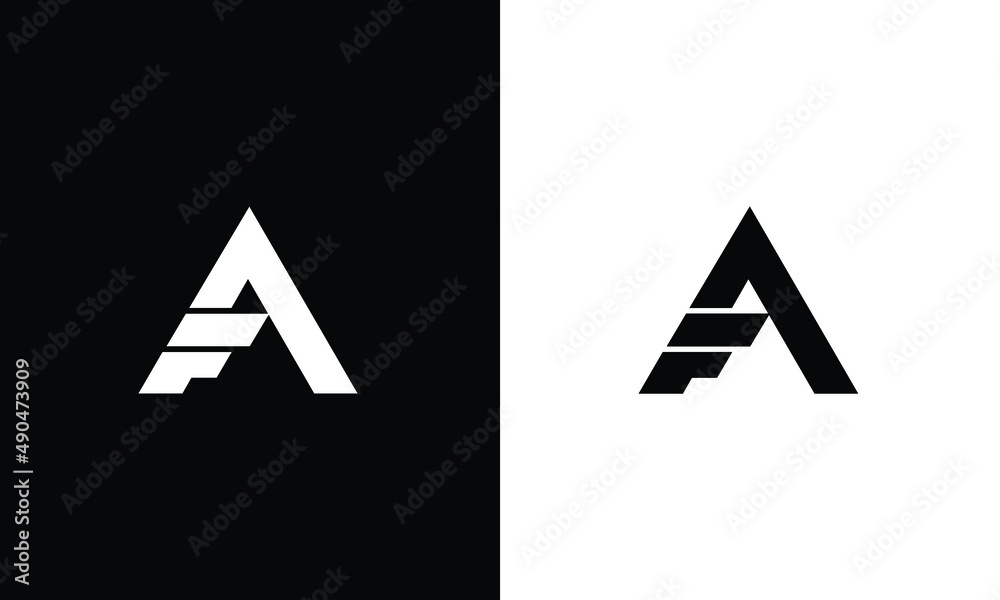 FA Letter Logo Design Template Vector Stock Vector | Adobe Stock