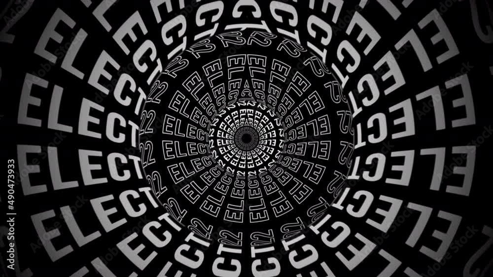 Motion typography of Election 2022 pattern texture effect in black ...
