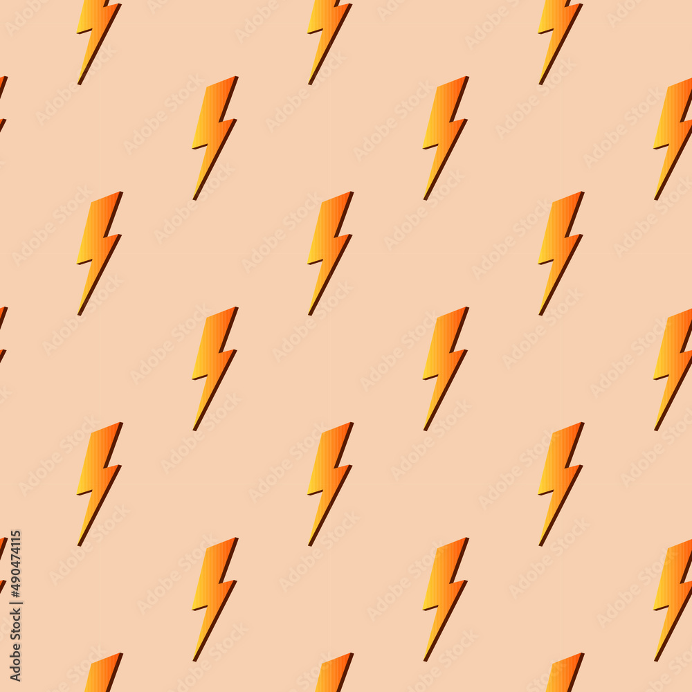 handrawn lightning seamless pattern free vector Stock Vector | Adobe Stock