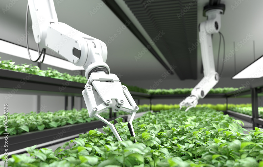 Smart robotic farmers concept, robot farmers, Agriculture technology ...