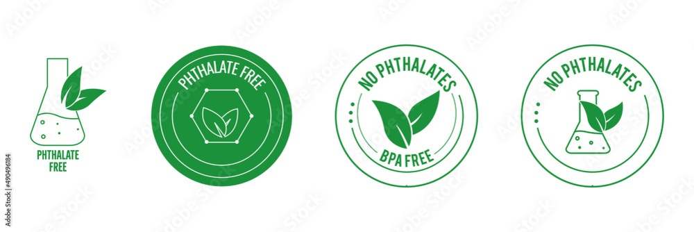 phthalate-free, BPA free icon set vector illustration Stock Vector ...