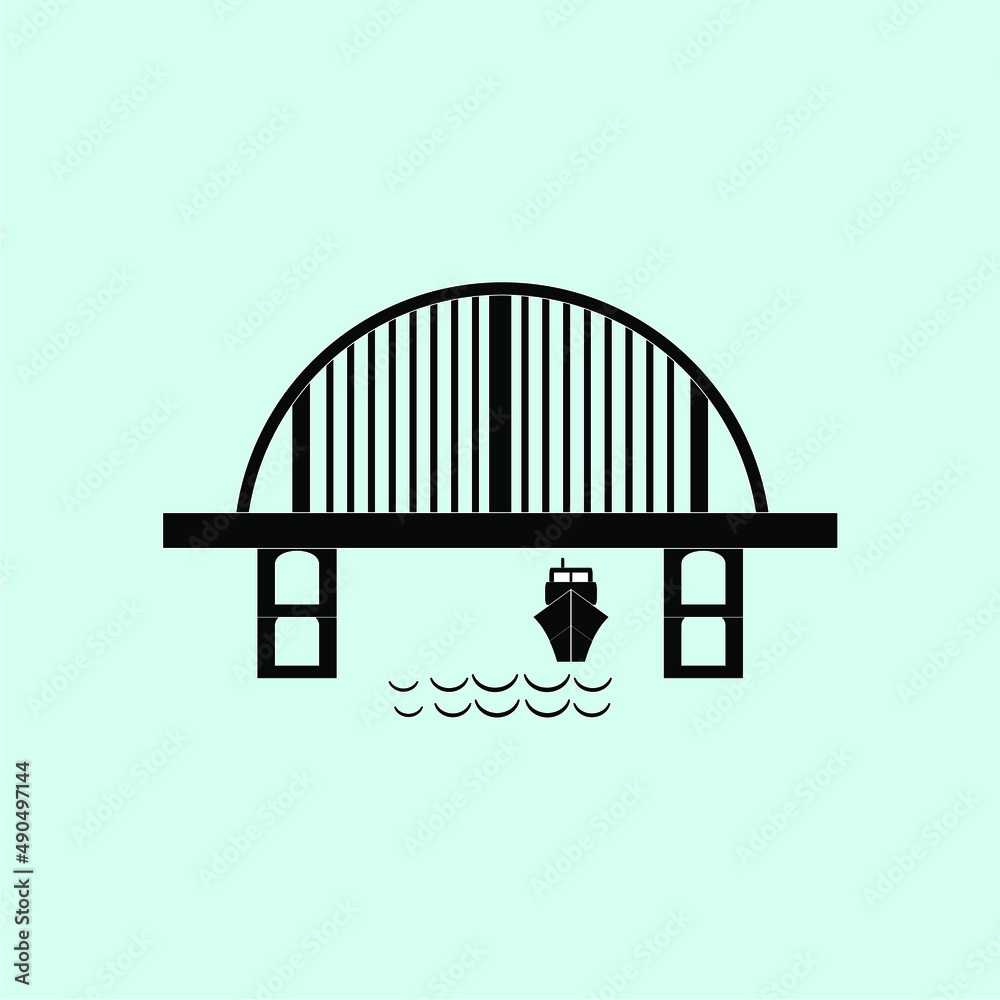 bridge vector illustration, perfect for maps, icons, brochures, posters ...