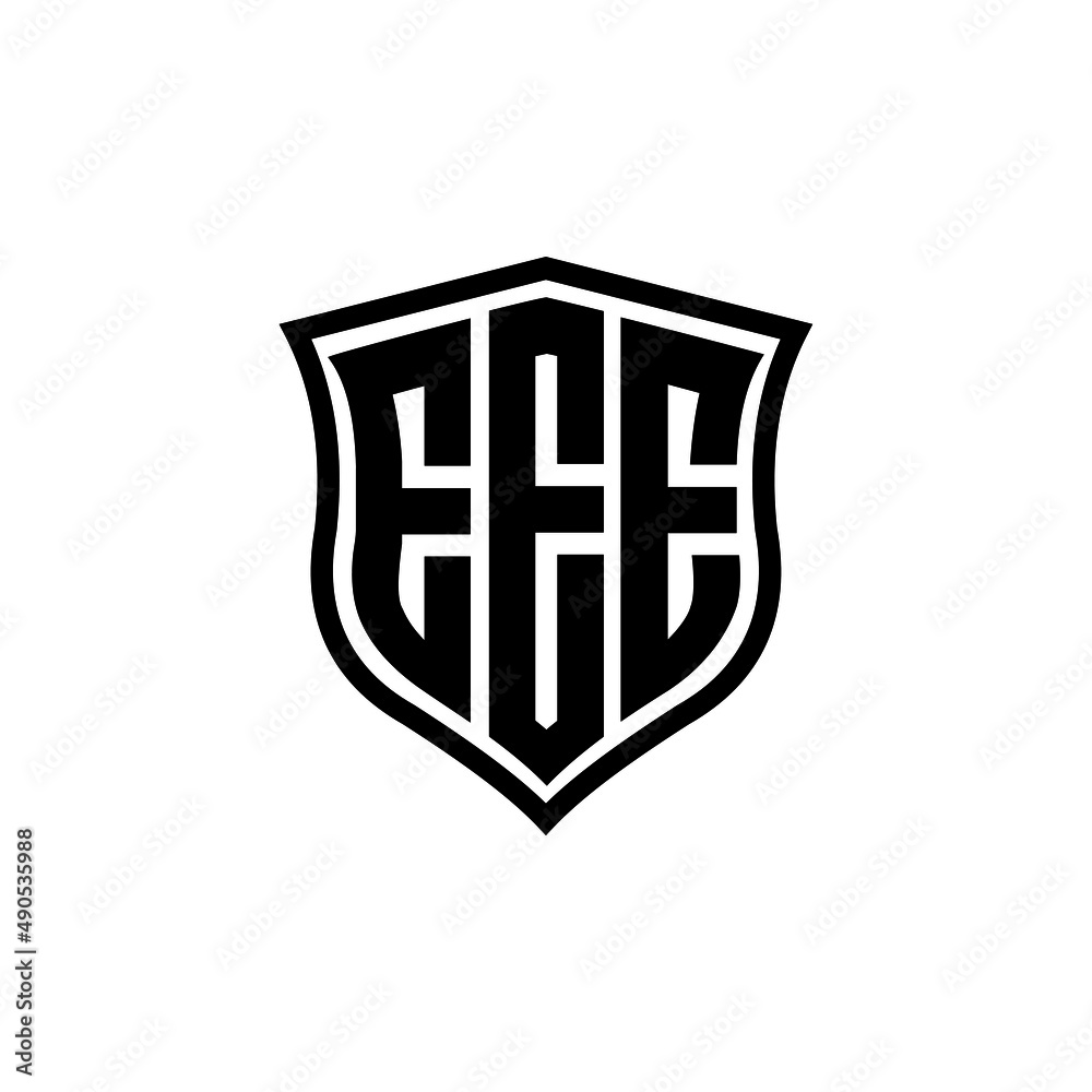 EEE letter logo design with white background in illustrator, vector ...