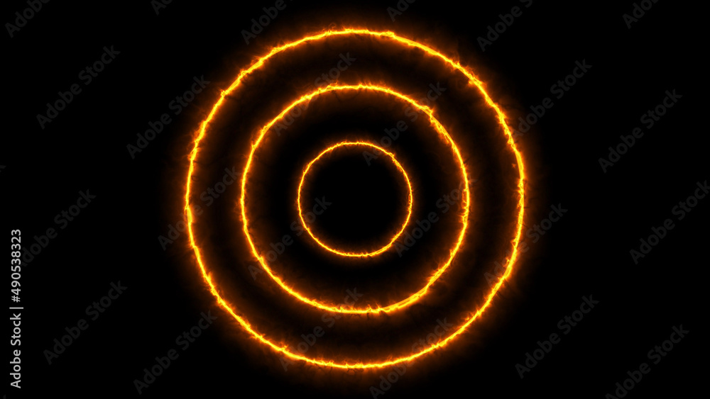 Fire Portal Light Concentric Circles Stock Illustration | Adobe Stock