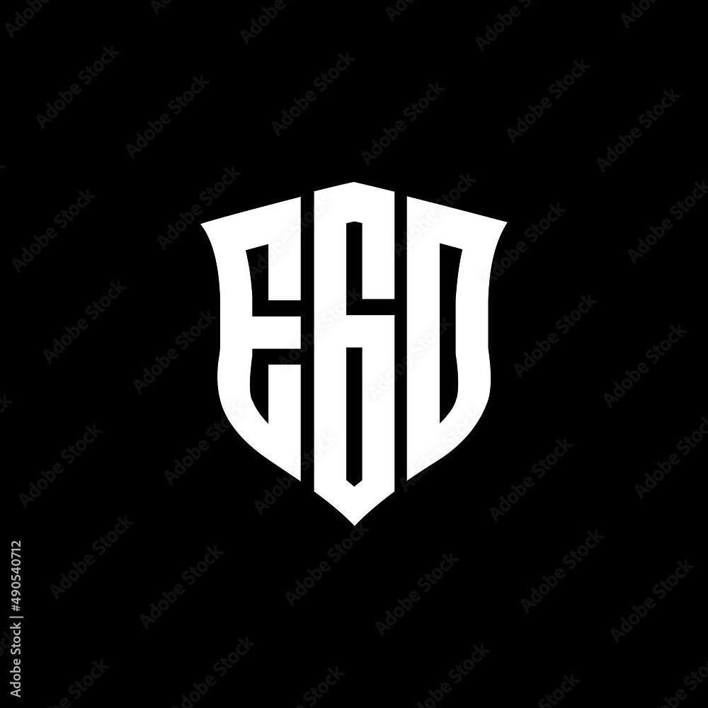 EGD letter logo design with black background in illustrator, vector ...